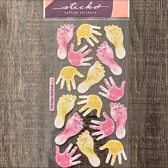 Design | New Baby Girl Hand Foot Scrapbook Craft Stickers | Poshmark